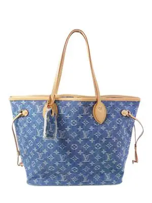 LOUIS VUITTON Monogram Denim Tote Bag - Blue
