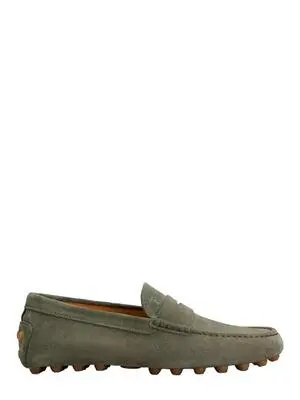 TOD'S Gommino Bubble Suede Loafers - Green