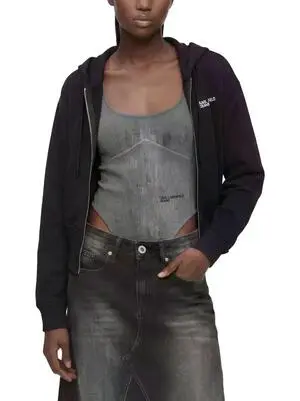 Karl Lagerfeld Milano Zip Hoodie - Black