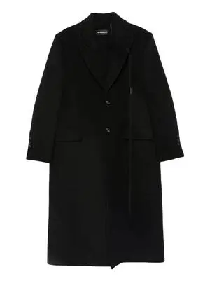 ANN DEMEULEMEESTER Single-breasted Wool Coat - Black