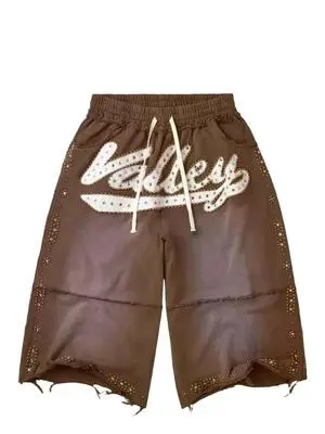 VALE FOREVER Skittle Rhinestone Embellished Shorts - Brown
