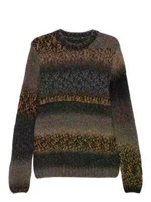 DONDUP Intarsia-knit Crew-neck Sweater - Brown
