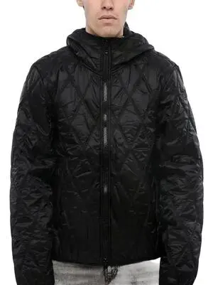 DIESEL® Quilted Hooded Jacket - Black