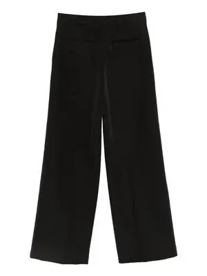 PT TORINO Lorenza Pressed-crease Wide-leg Trousers - Black