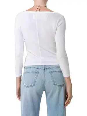 CITIZENS OF HUMANITY Citizens Of Humanity Long-Sleeve Ribbed Knit V-Neck T-Shirt