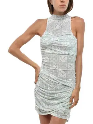 Off-White Maiolica Draped Mini Dress - Neutrals