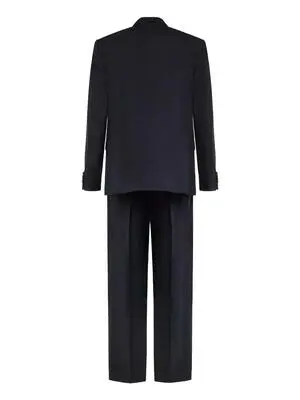 LARDINI Double-breasted Peak-lapel Suit - Blue