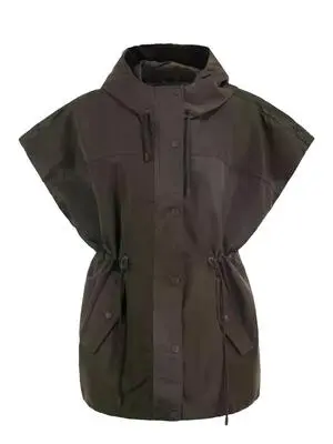 Max Mara Origano" Quilted Drawstring Gilet - Brown
