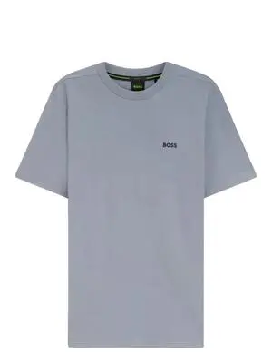 BOSS Stretch-cotton T-shirt With Logo Detail - Grey