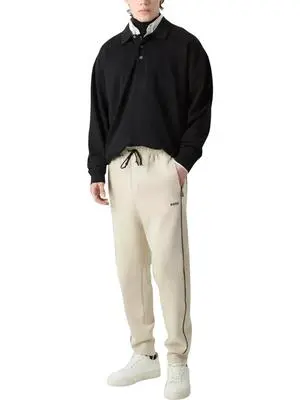 BOSS Drawstring-waist Track Pants - Neutrals