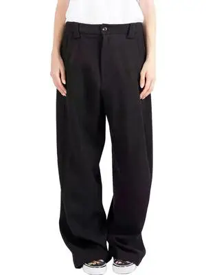 SOCIETE ANONYME Bloom Wide-leg Wool Trousers - Black