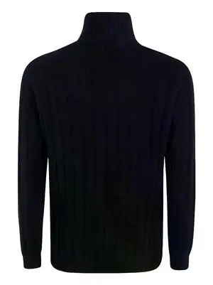 NUUR Ribbed Roll-neck Sweater - Black