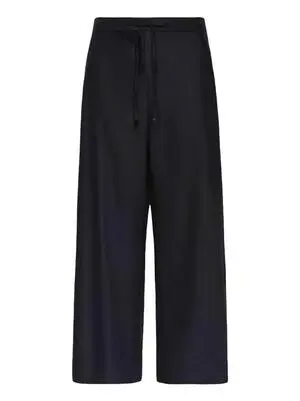Max Mara Drawstring Wide-leg Track Pants - Blue