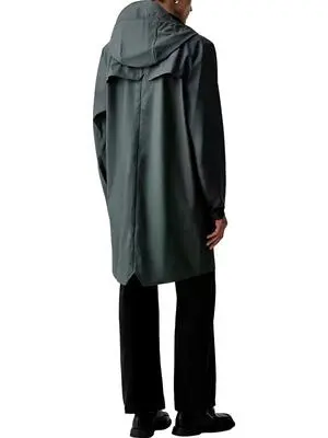 Rains Hooded Press-stud Jacket - Grey