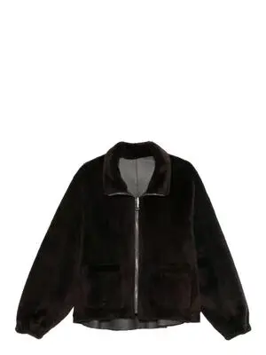 Simonette Ravizza Zip-up Reversible Jacket - Brown