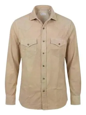Brunello Cucinelli Western-style Button-down Shirt - Neutrals