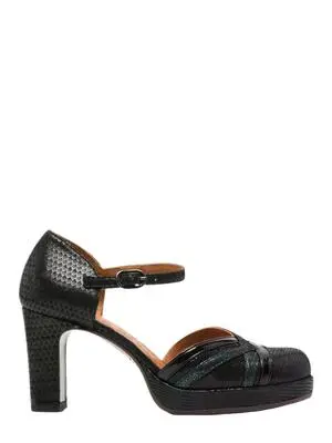 Chie Mihara Ledana Snakeskin-effect Heeled Pumps - Black