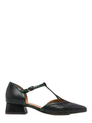 Chie Mihara Hidrow Reptile-effect T-bar Heeled Pumps - Blue