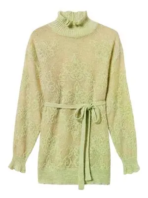 TWINSET Jacquard Alpaca Blend Maxi Jumper - Green
