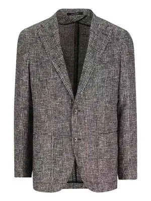 Tagliatore Check-pattern Blazer - Grey
