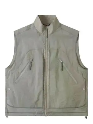 SPOONYARD Zip-up Funnel-neck Vest - Grey