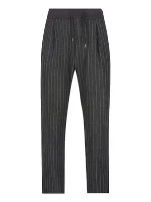 Herno Herno Pinstriped Drawstring Trousers Grey