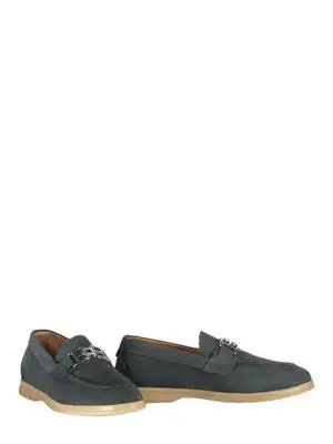 Bally Logo-plaque Leather Loafers - Grey