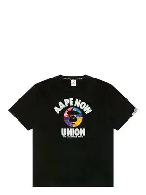 AAPE BY *A BATHING APE Moonface Logo-print T-shirt - Black