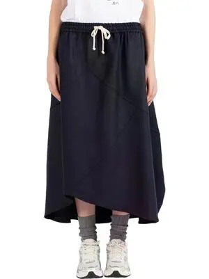 SOCIETE ANONYME Asymmetric Panelled Midi Skirt - Blue