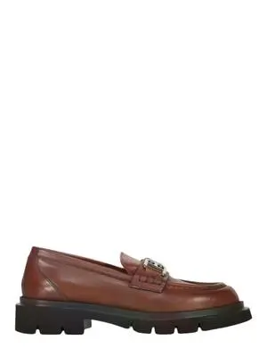 Bally Leather Loafers With Lug Sole - Brown