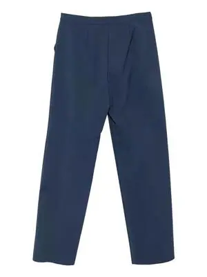 Marina Rinaldi Tailored Pressed-crease Straight-leg Trousers - Blue