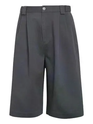 Adidas Pleated Twill Shorts - Grey
