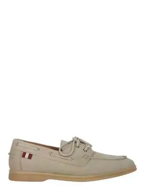 Bally Beige Leather Lace-up Loafers - Neutrals