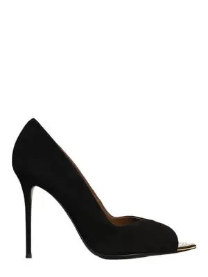 GIUSEPPE ZANOTTI Crystal Embellished Open Toe High Heel Sandals - Black