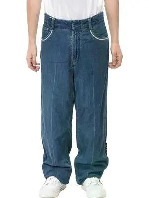 Off-White Embroidered Jeans - Blue