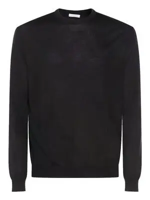 Malo Crew-neck Wool Sweater - Black