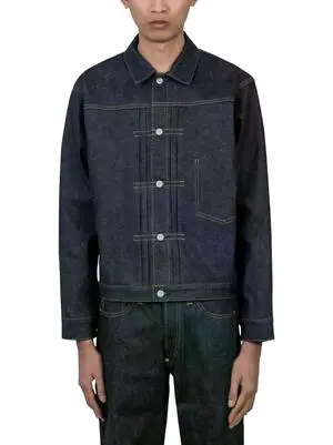 HUMAN MADE Pleated Denim Jacket - Blue