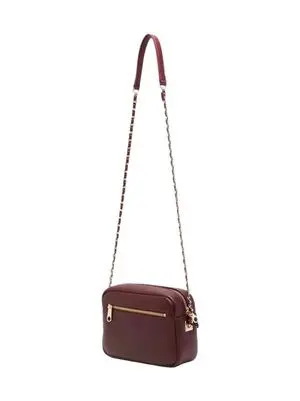 TWINSET Logo Plaque Chain Strap Cross Body Bag - Red