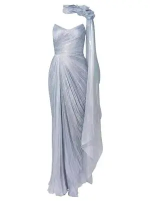 IRIS SERBAN Iris Serban Anette Draped Floral Appliqué Dress