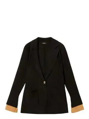 TWINSET Knit Jacket With Contrasting Details - Black
