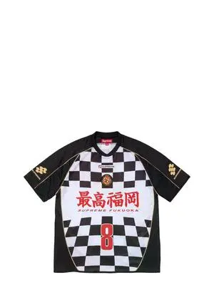 Supreme Checkerboard Soccer Jersey - Black