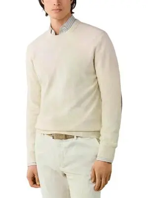HACKETT LONDON Elbow Patch Knit - Neutrals