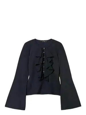 TWINSET Fitted Jumper With Ruffle Detail - Blue