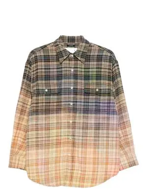 R13 Checked Long-sleeve Shirt - Neutrals