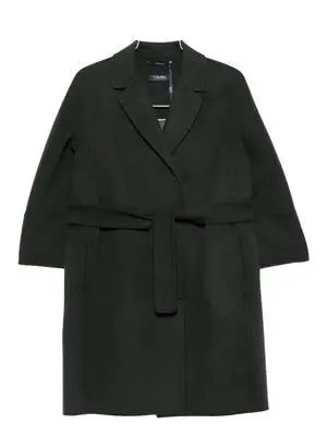 Max Mara Arona Belted Wool Coat - Green