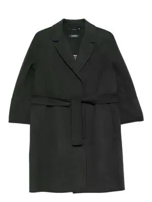 Max Mara S Max Mara Arona Belted Wool Coat Green
