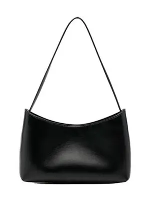 THE ROW The Row "Alma" Leather Shoulder Bag Black