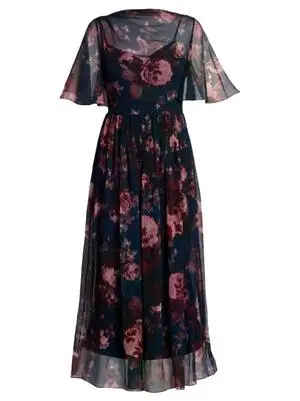 Erdem Floral Print Dress - Blue