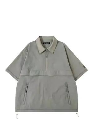 SPOONYARD Half-zip Short-sleeve Polo Shirt - Grey