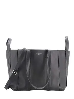 Balenciaga Laundry Day Cabas Leather Small Tote Bag - Black